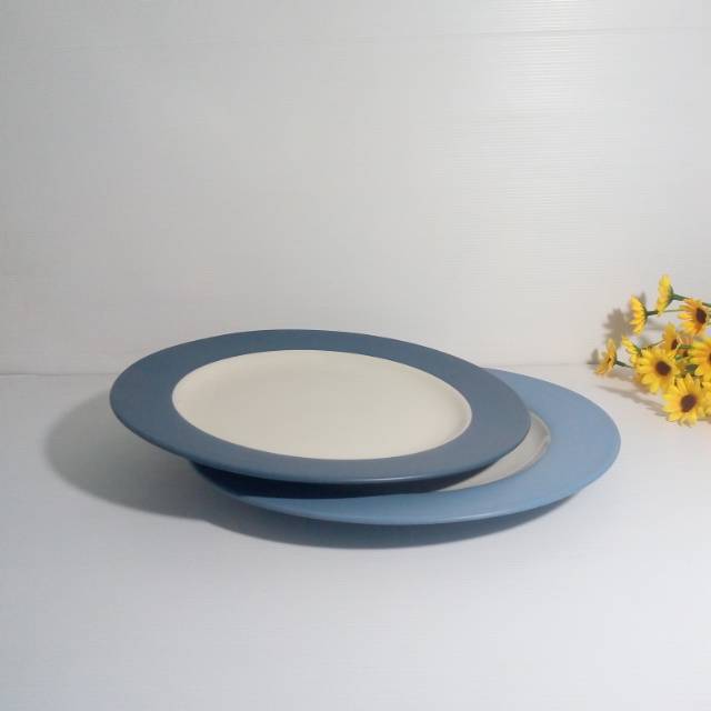 Jual 00100 Piring Makan Keramik Rim Nori / Piring Keramik / Piring ...