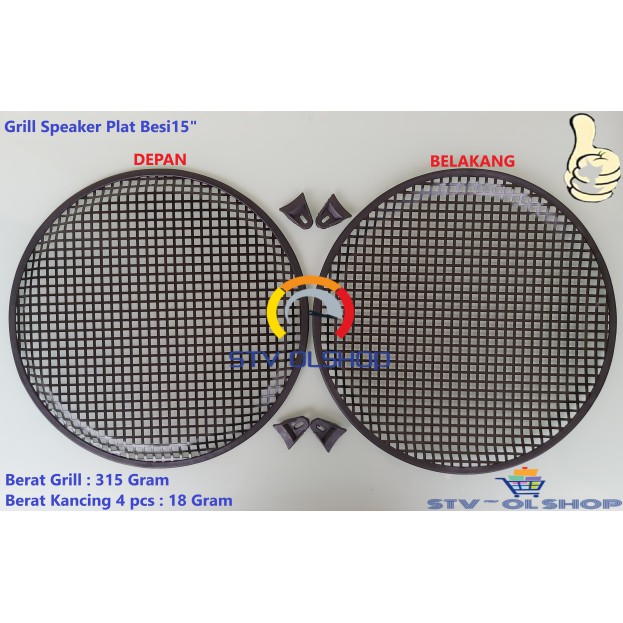 Jual Grill Speaker 15" Besi / Ram Speaker Besi 15 Inch | Shopee Indonesia