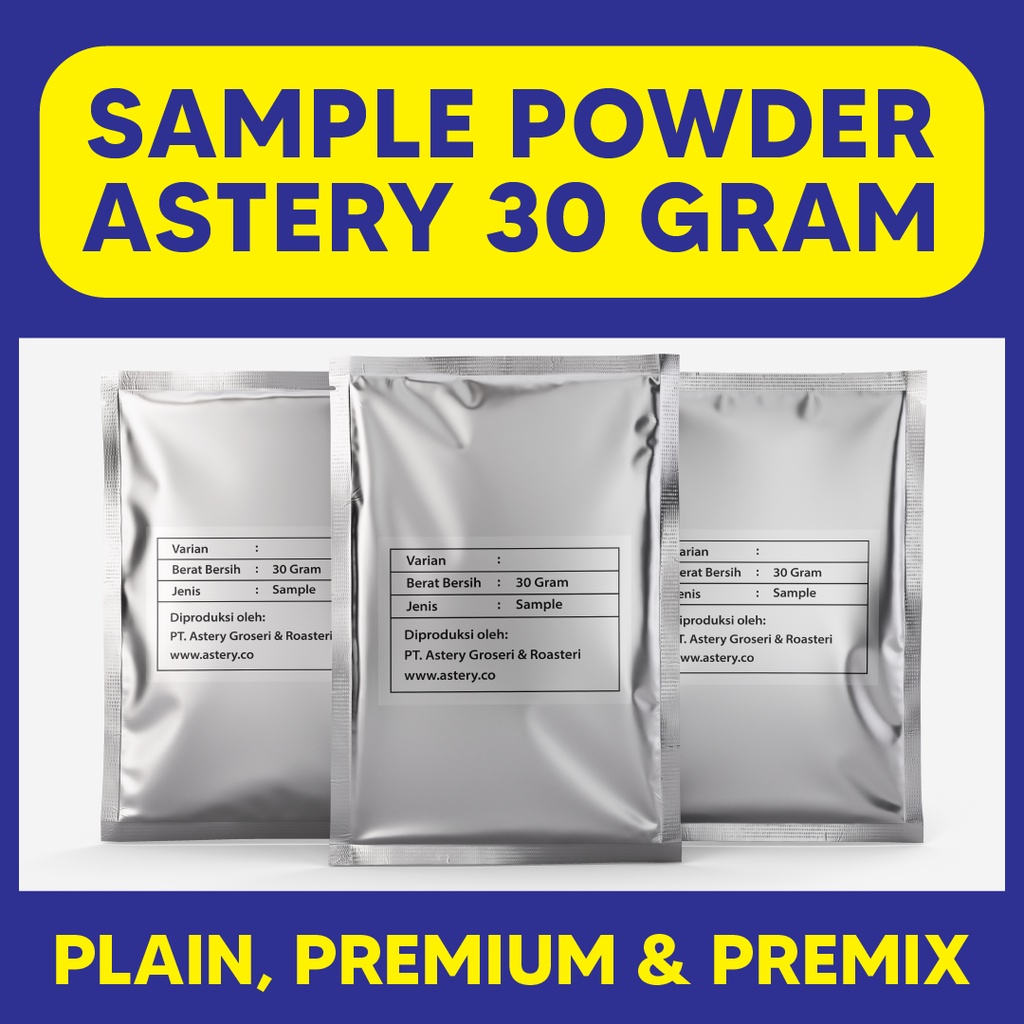 Jual SAMPLE BUBUK MINUMAN 30 GRAM - POWDER DRINK PLAIN PREMIX PREMIUM ...