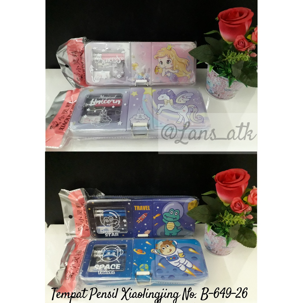 Jual KOTAK PENSIL KALENG XIAOLINGJING B-649-26 / PENCIL CASE (06492 ...