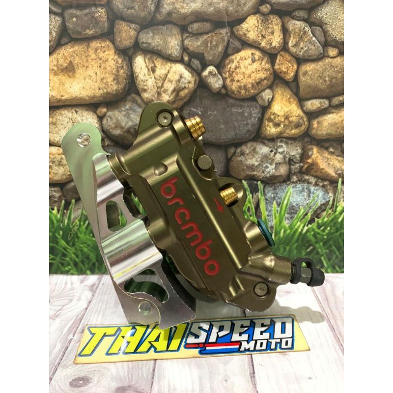 Jual kaliper brembo 4pot monoblok dan breket kaliper mono bottom shock ...
