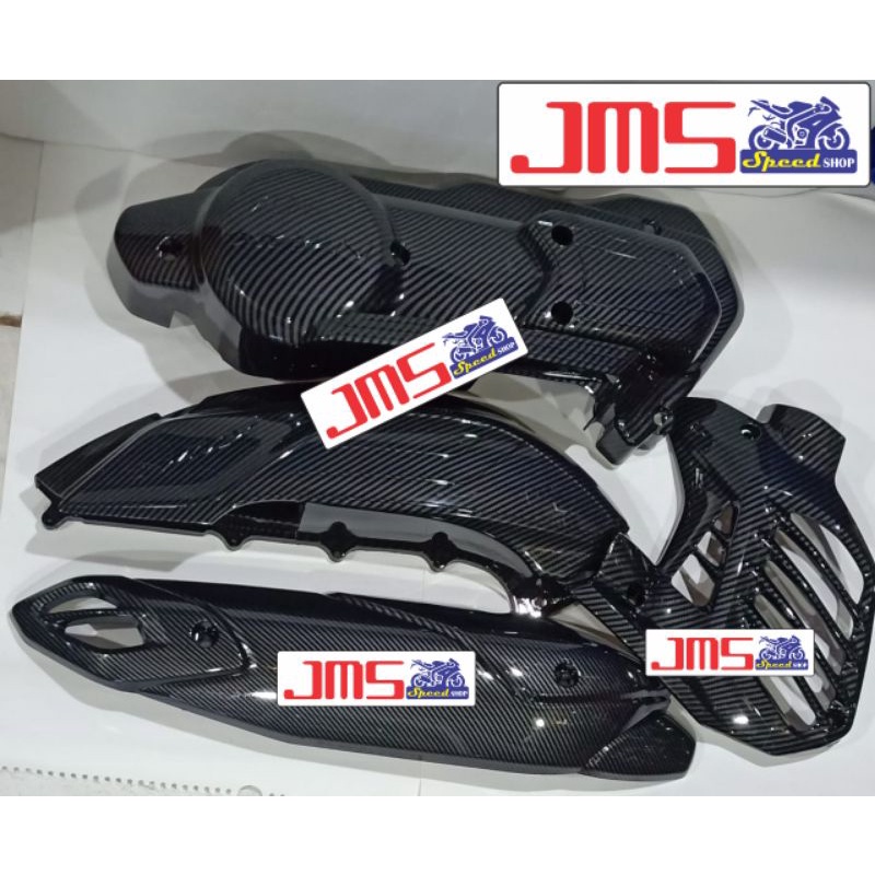 Jual cover tutup carbon paket set cvt filter hawa radiator plus knalpot ...