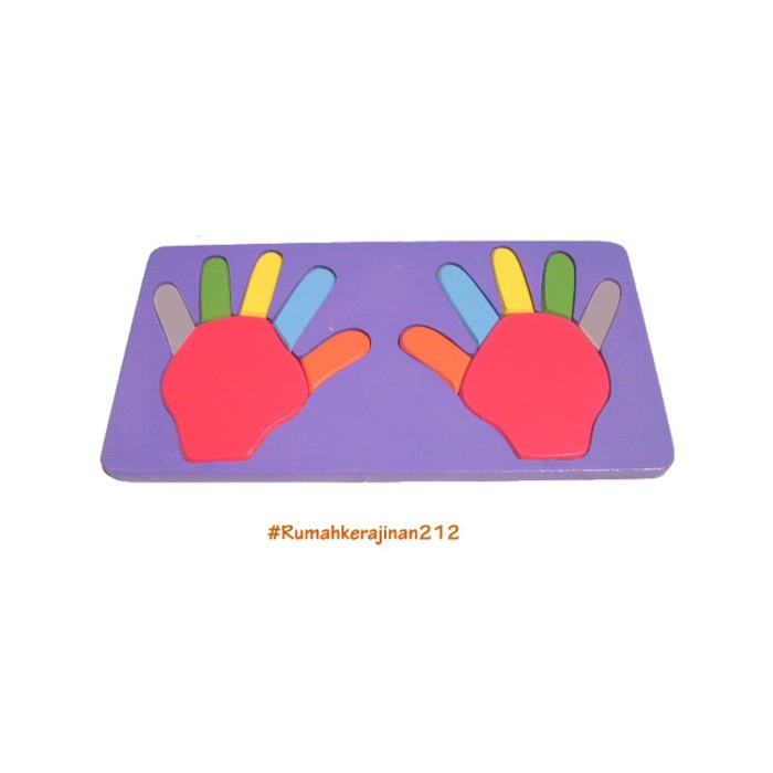Jual Mainan Edukatif Kayu Puzzle Telapak Tangan | Shopee Indonesia