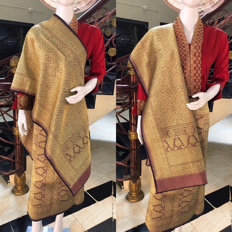 Jual Songket Coklat Gold Lepus 1 Benang/ Songket tenun palembang asli tenun tangan ilham songket ...