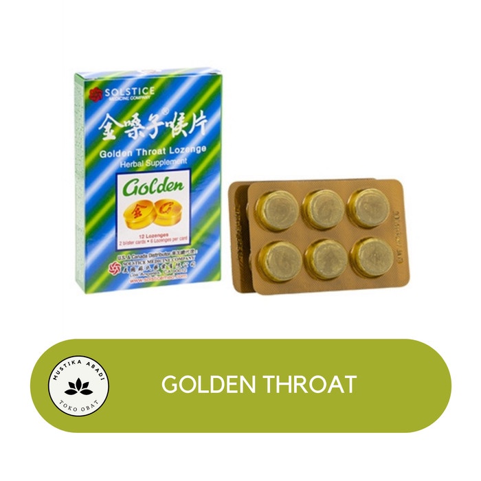 Jual Golden Throat Lozenges Obat Permen Meredakan Tenggorokan Kering ...