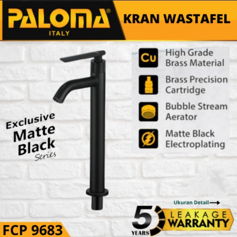 Jual KERAN WASTAFEL PALOMA FCP 9683 CUCI TANGAN MEJA KERAN AIR HITAM ...