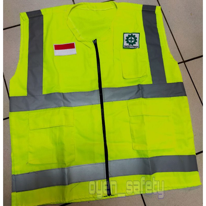 Jual rompi safety proyek,rompi kerja proyek + logo k3 dan bendera ...