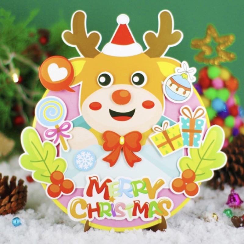 Jual DIY natal Paper plate imleknya christmas kerajinan tangan craft ...