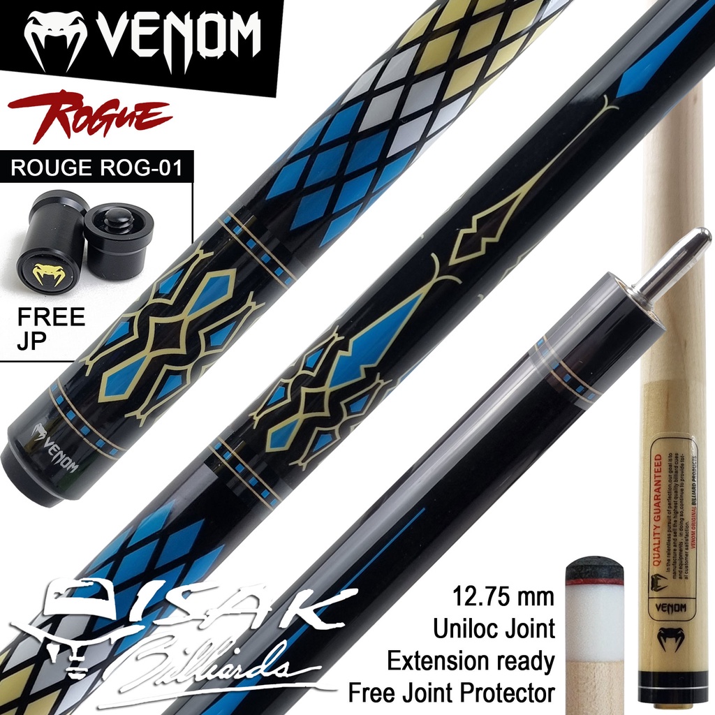 Jual Venom Rogue ROG-01 Pool Cue - Uniloc Extension Bumper Ready Maple ...