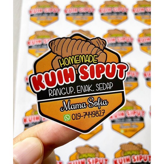 Jual sticker kue , label makanan, label kue kering, sticker toples ...