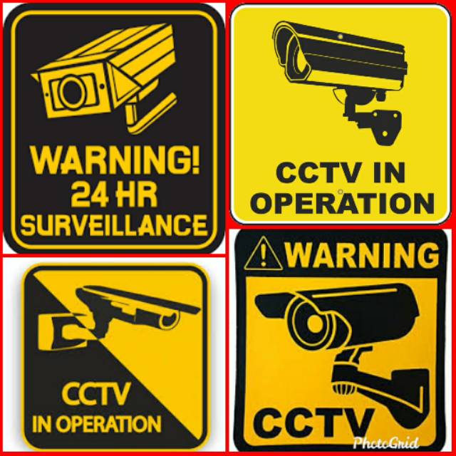 Jual Bikin Poster Stiker Cctv Bebas Request Kata dan Nama Ukuran A4 Big ...