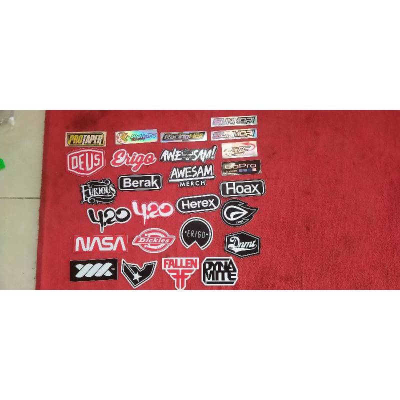 Jual stiker racing hell hologram dan stiker sponsor stiker helm stiker ...