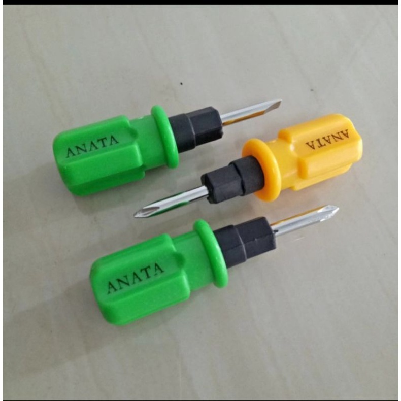 Jual Obeng Mini Bolak Balik Plus Minus Obeng 2 Way Cebol Screwdriver ...