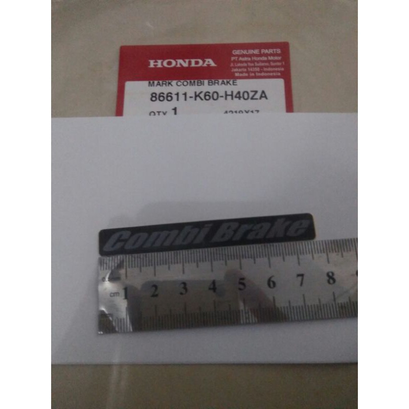 Jual sticker stiker logo tulisa combi brake original honda | Shopee ...