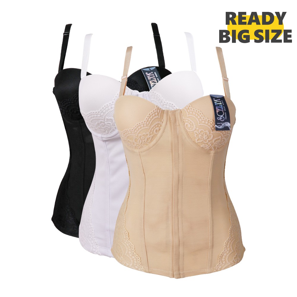 Jual Scelta - Longtorso Corset Korset Tali Bisa Dilepas Long Torso ...