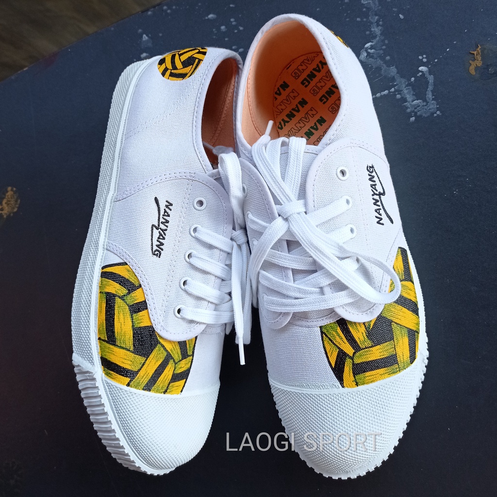 Jual SEPATU NANYANG CUSTOM NAMA MOTIF TAKRAW | Shopee Indonesia