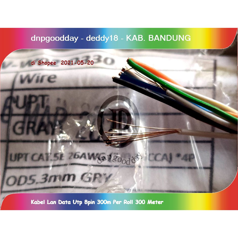 Jual Kabel Lan Data Utp 8pin 300m Per Roll 300 Meter | Shopee Indonesia