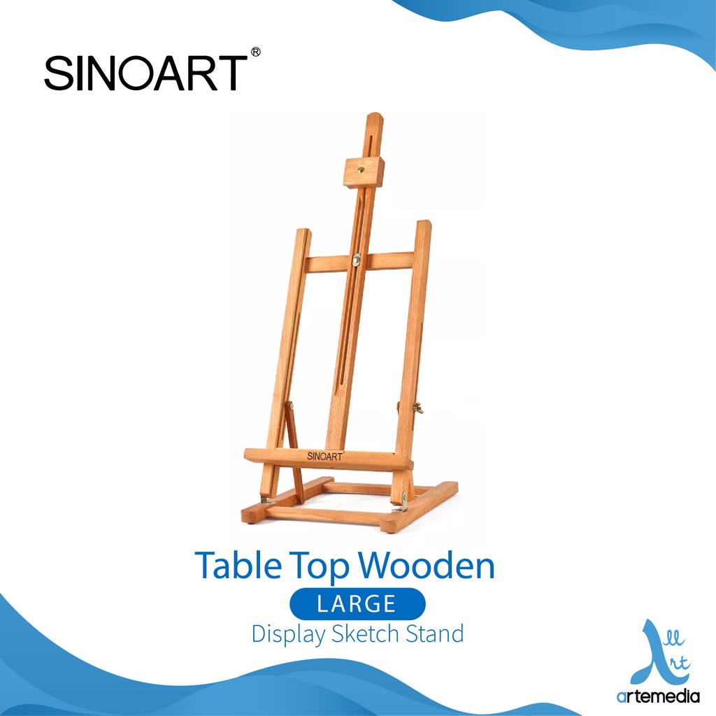 Jual Sinoart Large Table Top Wooden Display Sketch Stand Easel Lukis ...