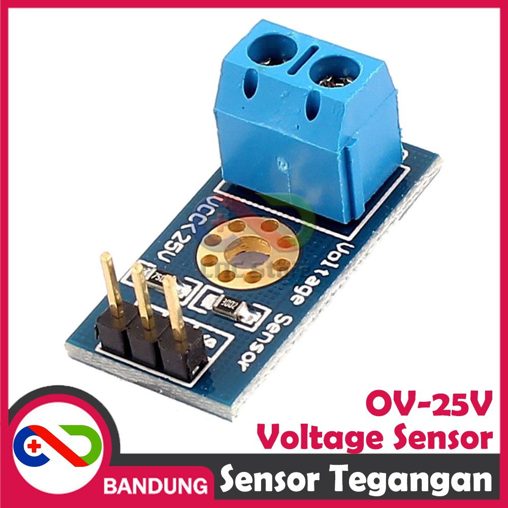 Jual SENSOR TEGANGAN VOLTAGE SENSOR DIVIDER DC 0-25V ARDUINO RASPBERRY ...