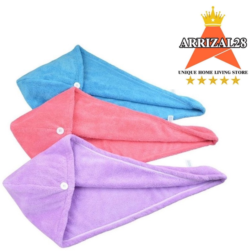 Jual HANDUK KERAMAS PENGERING RAMBUT KEPALA KANCING | Shopee Indonesia