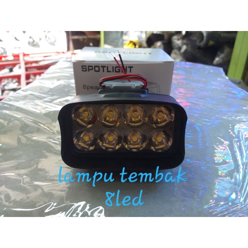 Jual Lampu Tembak Sorot LED Motor Work Light Cree 8 Mata 8 LED 12 VOLT ...