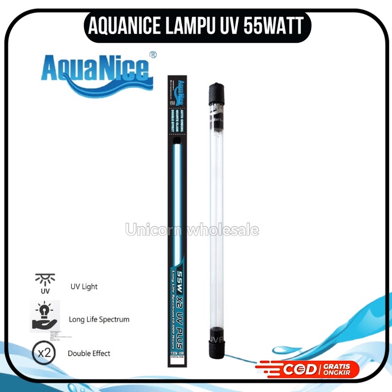 Jual LAMPU UV ULTRAVIOLET AQUARIUM STRRILIZER KOLAM AQUANICE X2 PLUS 55 WATT 72CM | Shopee Indonesia