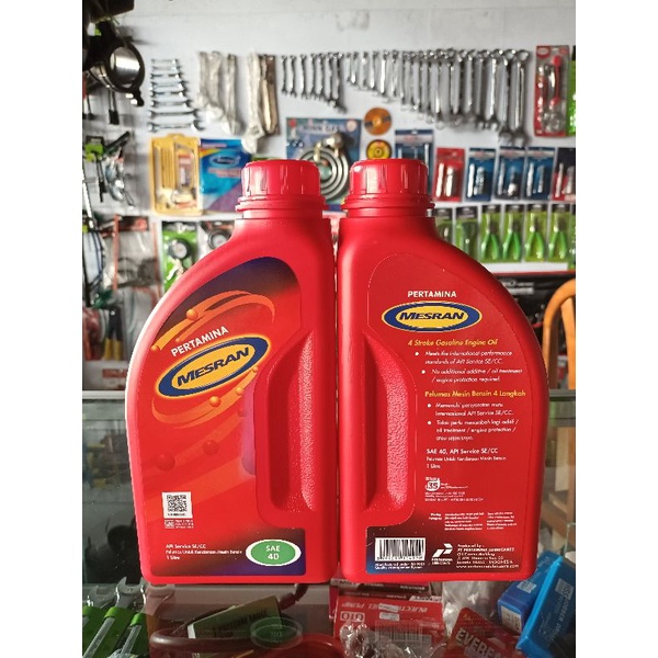 Jual Oli Mesin Mesran SAE 40 20W-40 API Service SE/CC 1 Liter Original ...