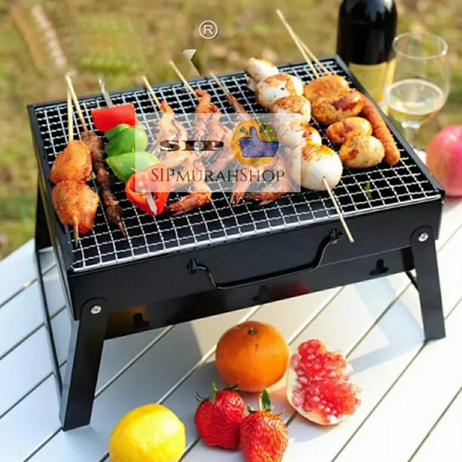 Jual Barbeque Grill Alat Panggangan Portable Mini Pemanggang Lipat Sate ...
