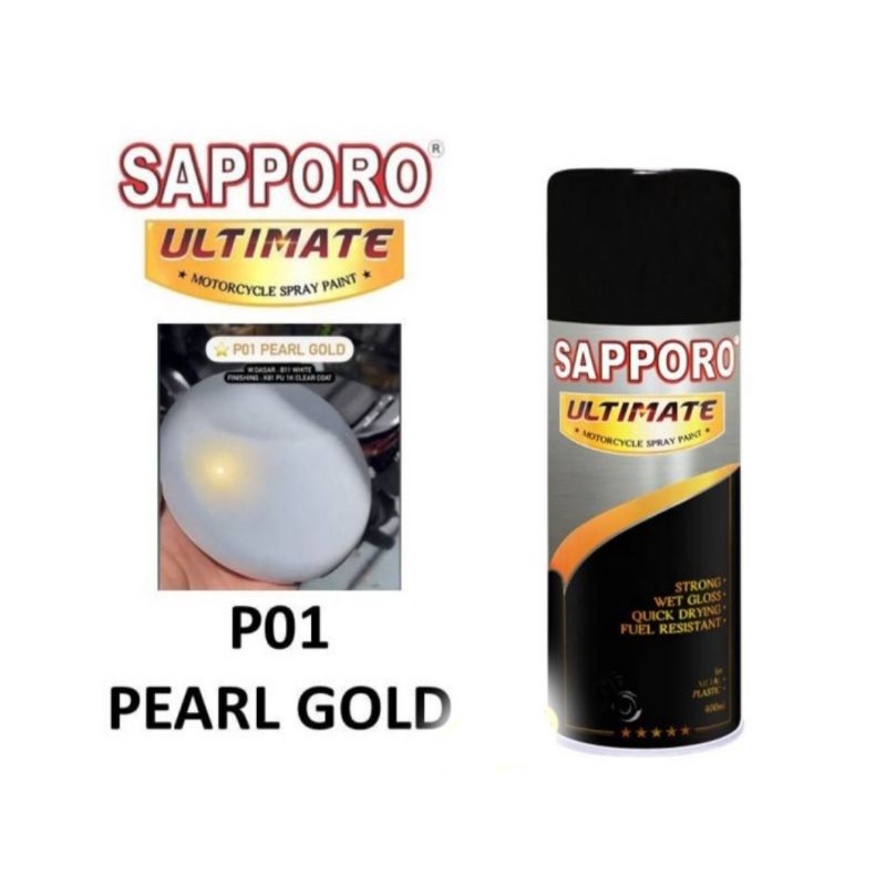 Jual SAPPORO ULTIMATE P01 PEARL GOLD CAT SEMPROT AEROSOL SPRAY PAINT ...