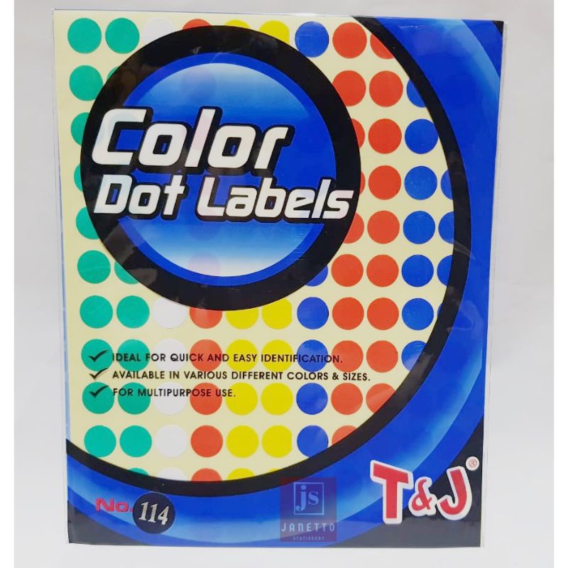Jual ( 5 LEMBAR) DOT STICKER / DOT STIKER / DOT LABELS NO 114 (diameter ...