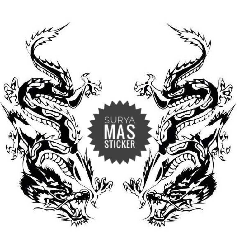 Jual stiker sticker skotlet naga tegak metalik metallic scotlight ...