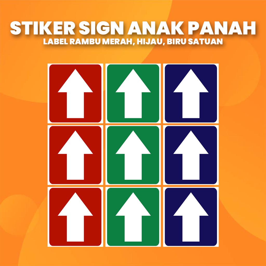 Jual Stiker K3 Penunjuk Arah / Sticker HSE Directions (Print Tajam ...