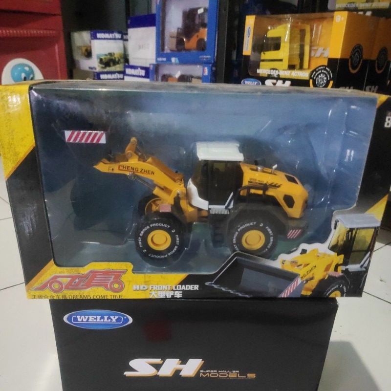 Jual diecast miniatur alat berat wheel loader chrng zheen bahan besi ...