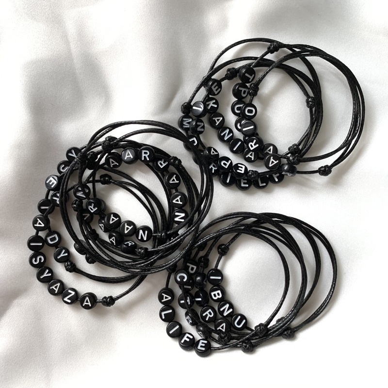 Jual Gelang inisial huruf/angka kode Ayana ready semua huruf (tahan air ...