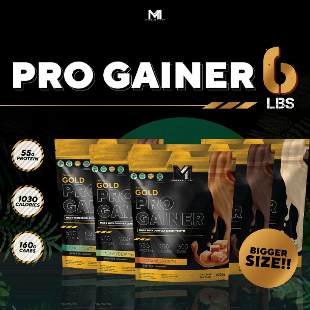 Jual M1 Pro Gainer 6LBS - Muscle First Gold 6 LBS Mass Weight Gainer ...
