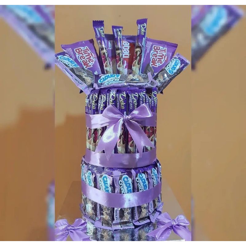 Jual SNACK TOWER ULANG TAHUN/MURAH/CUSTOM/SERBA UNGU | Shopee Indonesia
