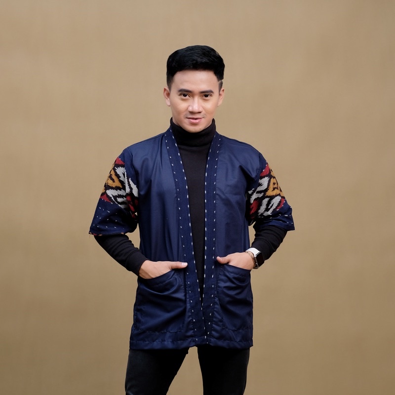 Jual ZX86G KIMONO SONGKET / TENUN OUTER UNISEX BATIK KAMPUS TROSO ...