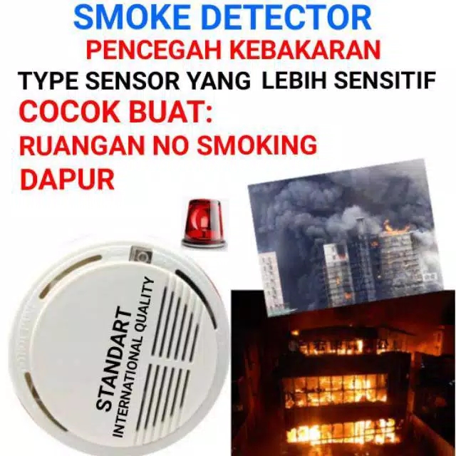 Jual Smoke Detector Pendeteksi Sensor Kebakaran Dengan speaker - PNP ... Jual Smoke Detector Pendeteksi Sensor Kebakaran Dengan speaker - PNP ...