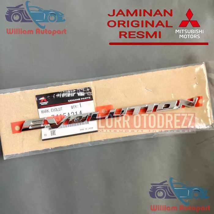 Jual Logo emblem EVOLUTION untuk Lancer Evo 10 / EX GT Original ...
