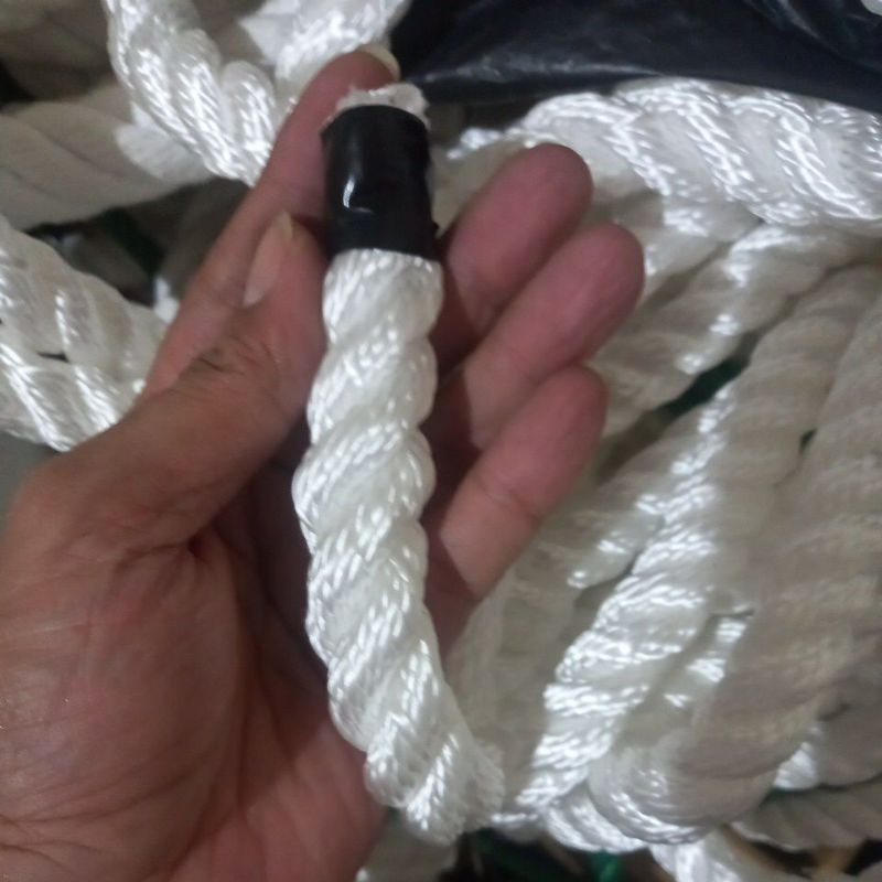 Jual tali tambang nilon ukuran 18milimeter(mm) tali tambang nylon putih ...