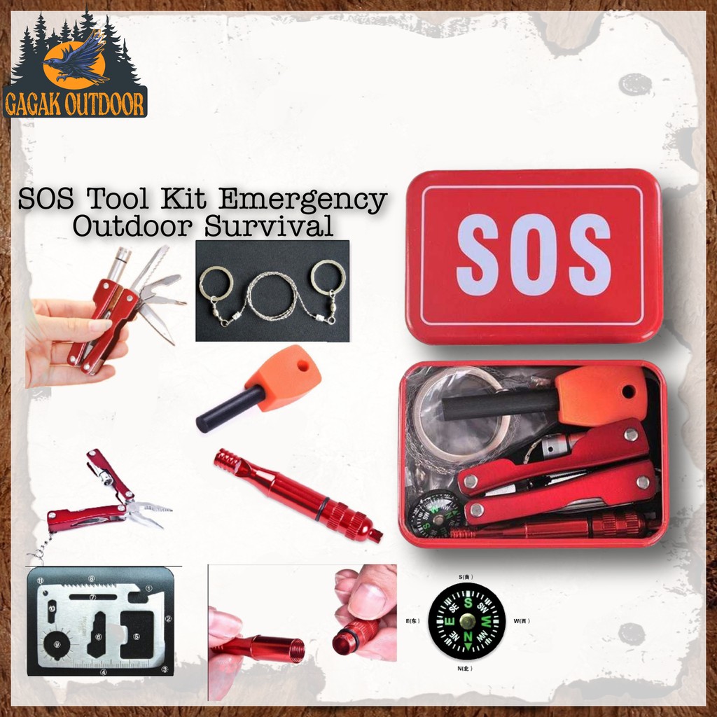 Jual Portable SOS Tool Kit Emergency Outdoor Survival Pendaki gunung ...