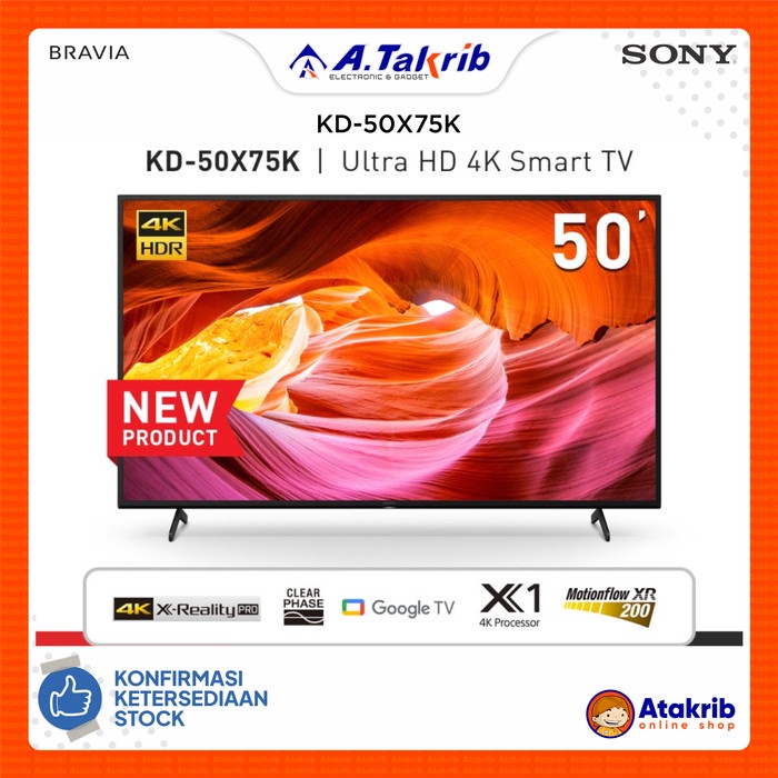Jual SONY LED 50 KD-50X75K / X75K - 4K HDR SMART TV | Shopee Indonesia