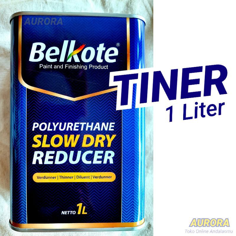 Jual Tiner Thiner PU Belkote 1 Liter Slow Dry Reducer Thinner Cocok ...