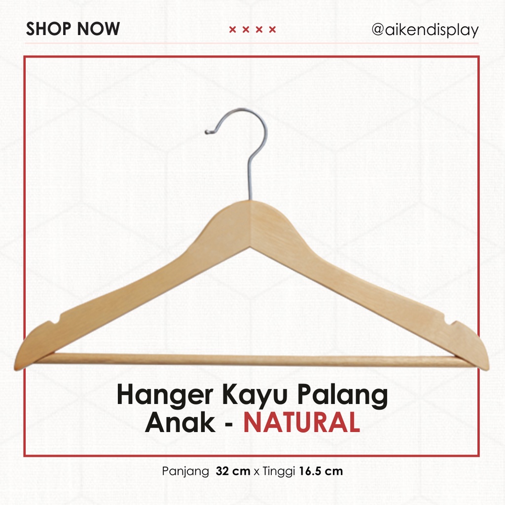 Jual Hanger Kayu Palang Anak, Hanger Surabaya, Hanger Kayu Murah ...