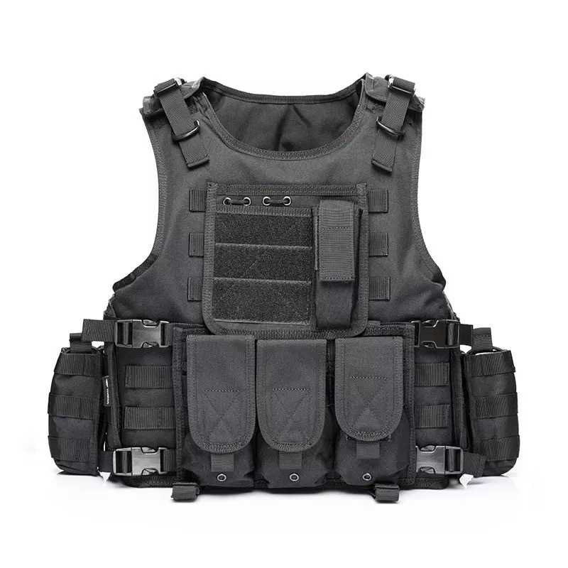 Jual Rompi Hitam Paintball Pelindung Airsoft Gun Tactical Combat Pocket ...
