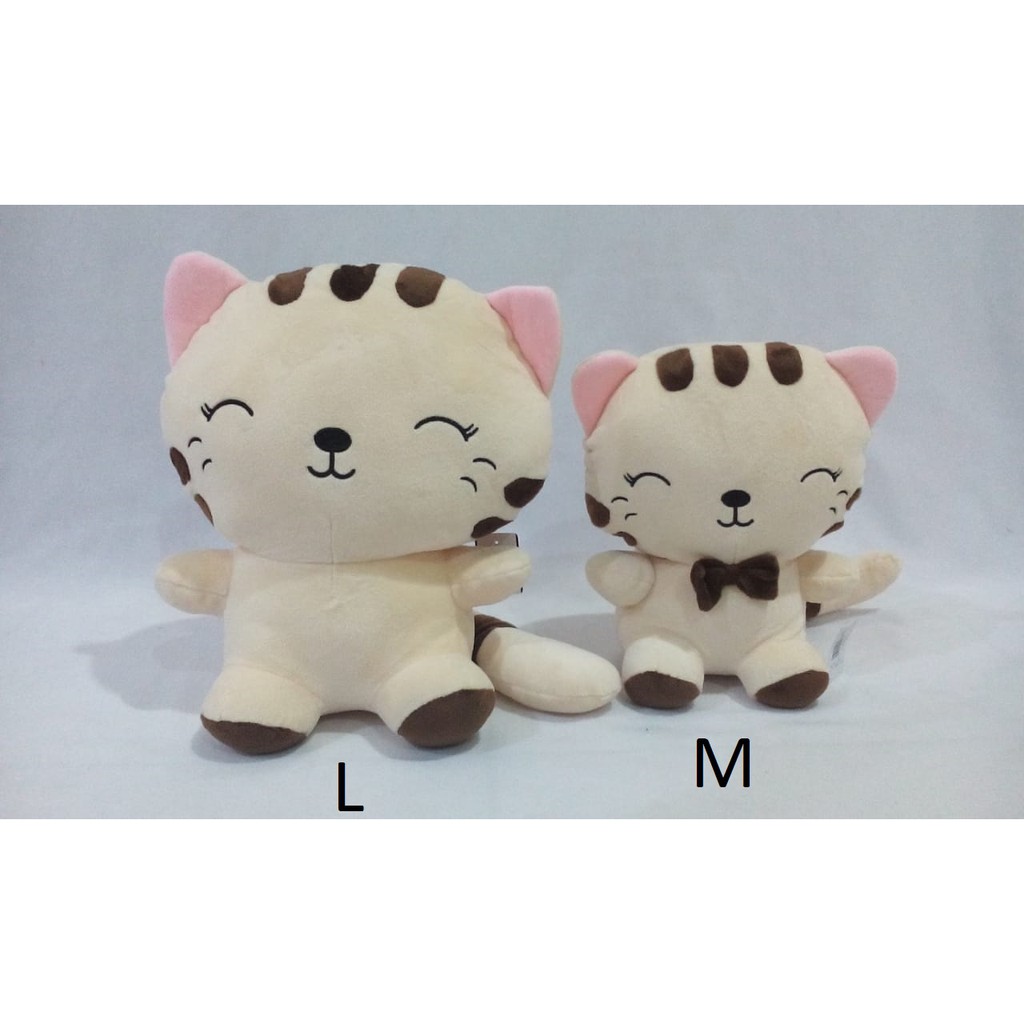 Jual Boneka Sitting Cat Jacob, Boneka Kucing Jacob Duduk ukuran M dan L ...