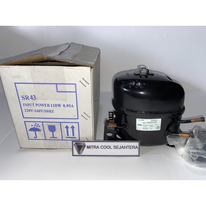 Jual kompresor kulkas 1 pintu / compressor kulkas fuji SR43 1/8 PK ...