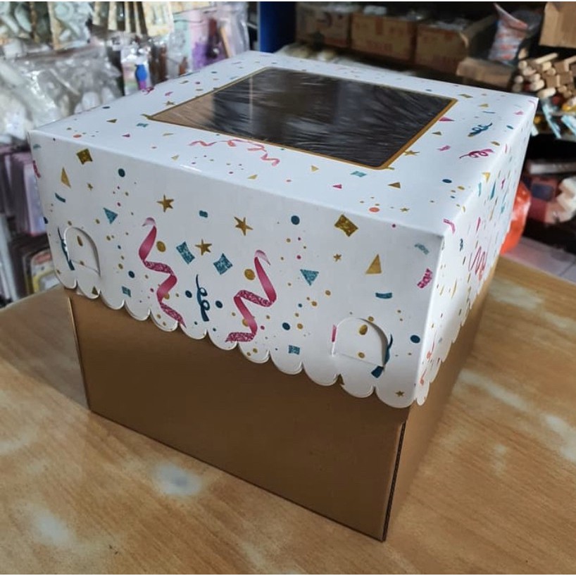 Jual Dus 25x25x20 dus kue box kue packaging kotak kue cake box | Shopee ...