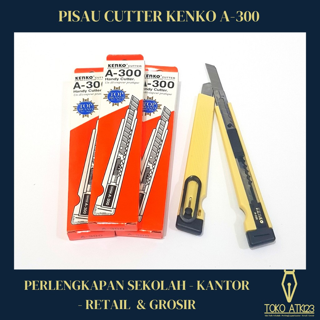 Jual Cutter / Pemotong Kertas / Pisau Cutter Merk Kenko A-300 | Shopee ...