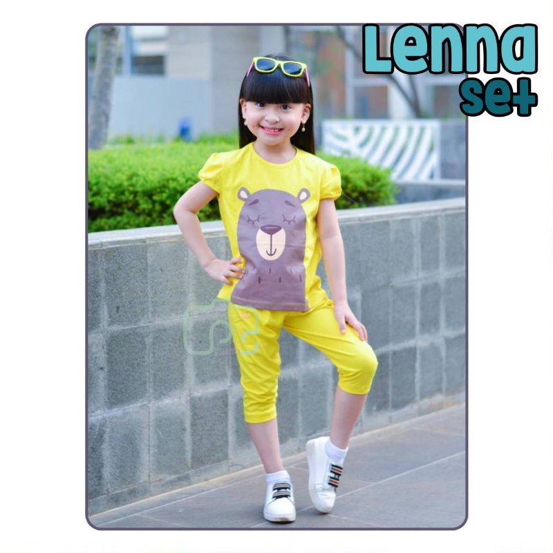 Jual Setelan Anak Lenna set Anak Perempuan bahan kaos combed 24s usia 2 ...